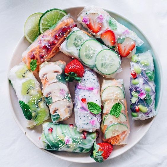 rainbow with rainbow fruity rice paper rolls - Easy Recipes for Every Meal