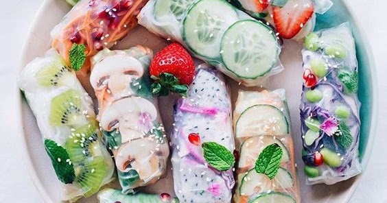 rainbow with rainbow fruity rice paper rolls - Easy Recipes for Every Meal