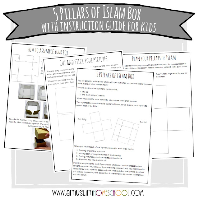 a muslim homeschool: The 5 Pillars of Islam activity with guided ...