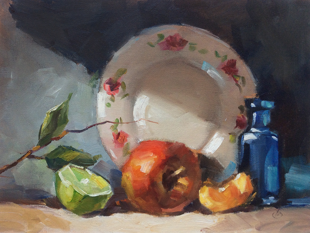 TOM BROWN FINE ART: AN APPLE A DAY, STILL LIFE by TOM BROWN