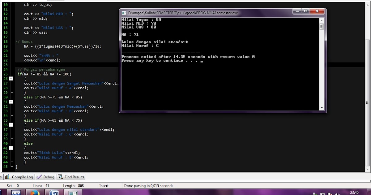 Program Nilai IPK Mahasiswa (CPP) (C++) ~ Greenhat Hacker