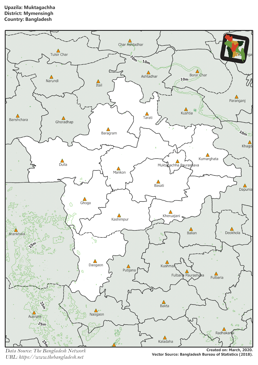 Mouza & Land Use Maps of Muktagacha Upazila, Mymensingh, Bangladesh ...