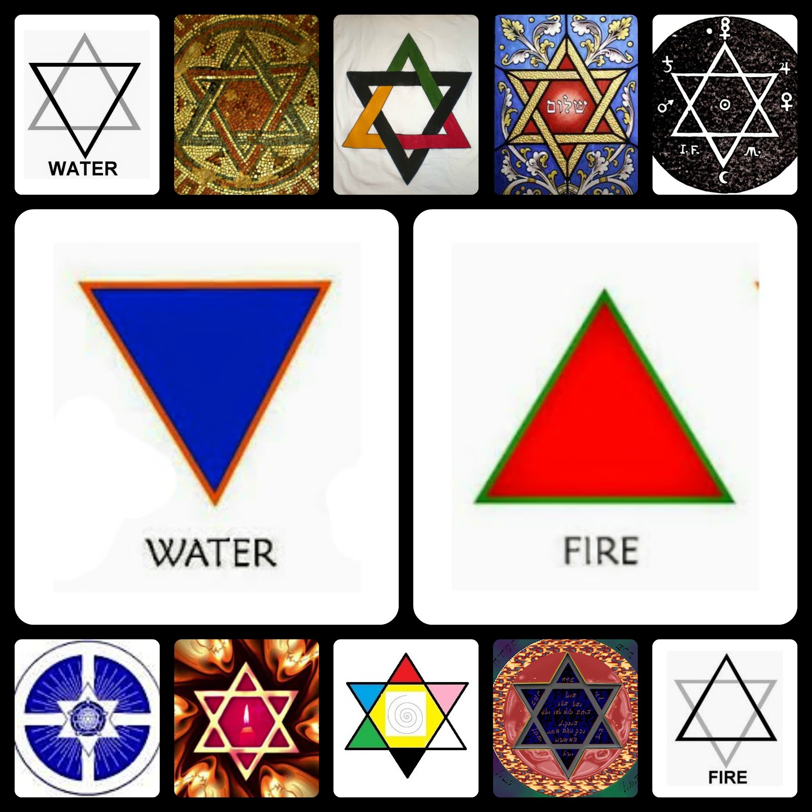 The Star of David: Fire + Water = Star of David