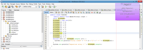 Bahasa Pemrograman 1: Array (Modul 5 Bahasa Pemrograman Java)