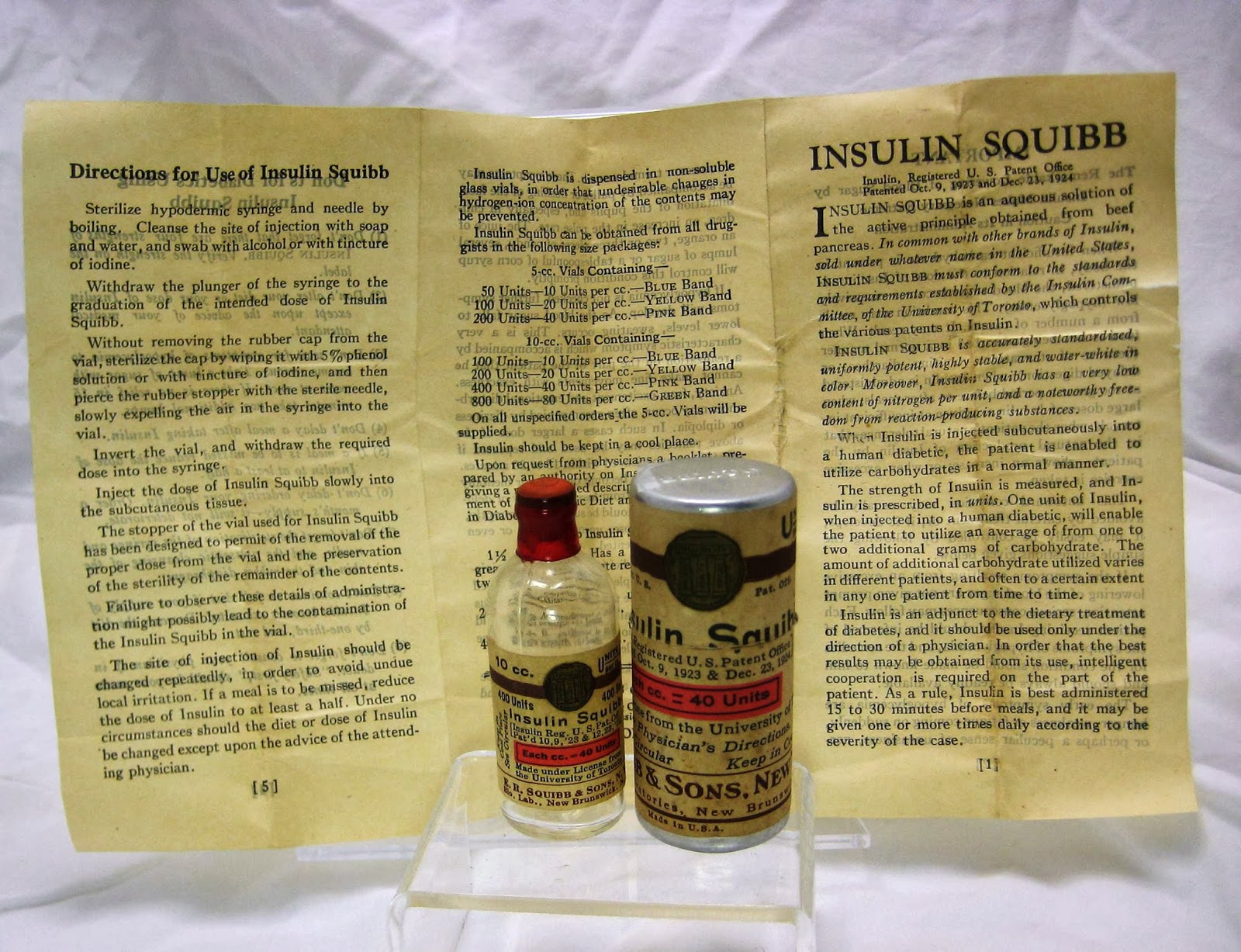 Juvenile Diabetes Artifact and Document Online Museum: ER Squibb & Sons ...