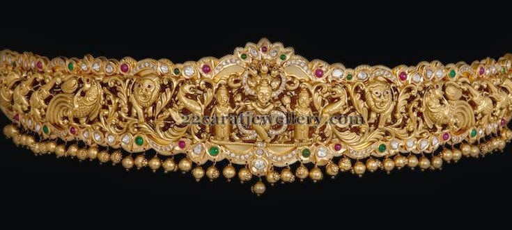 10 Different Patterned Vaddanam Designs - Jewellery Designs