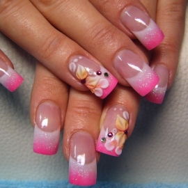 Lakiranje noktiju - pink nokti slike |UKRASAVANJE NOKTIJU