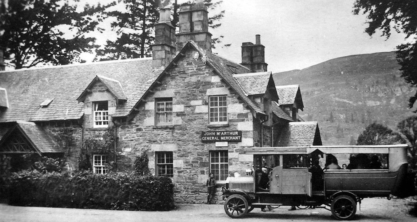 Tour Scotland: Old Photograph Post Office Acharn Perthshire Scotland