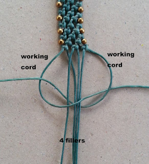 Ecocrafta Macrame : Snake knot bracelet