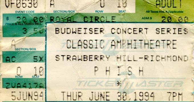 tbanjo: Remembrances of 50 Phish Shows - Numbers 1 Through 10