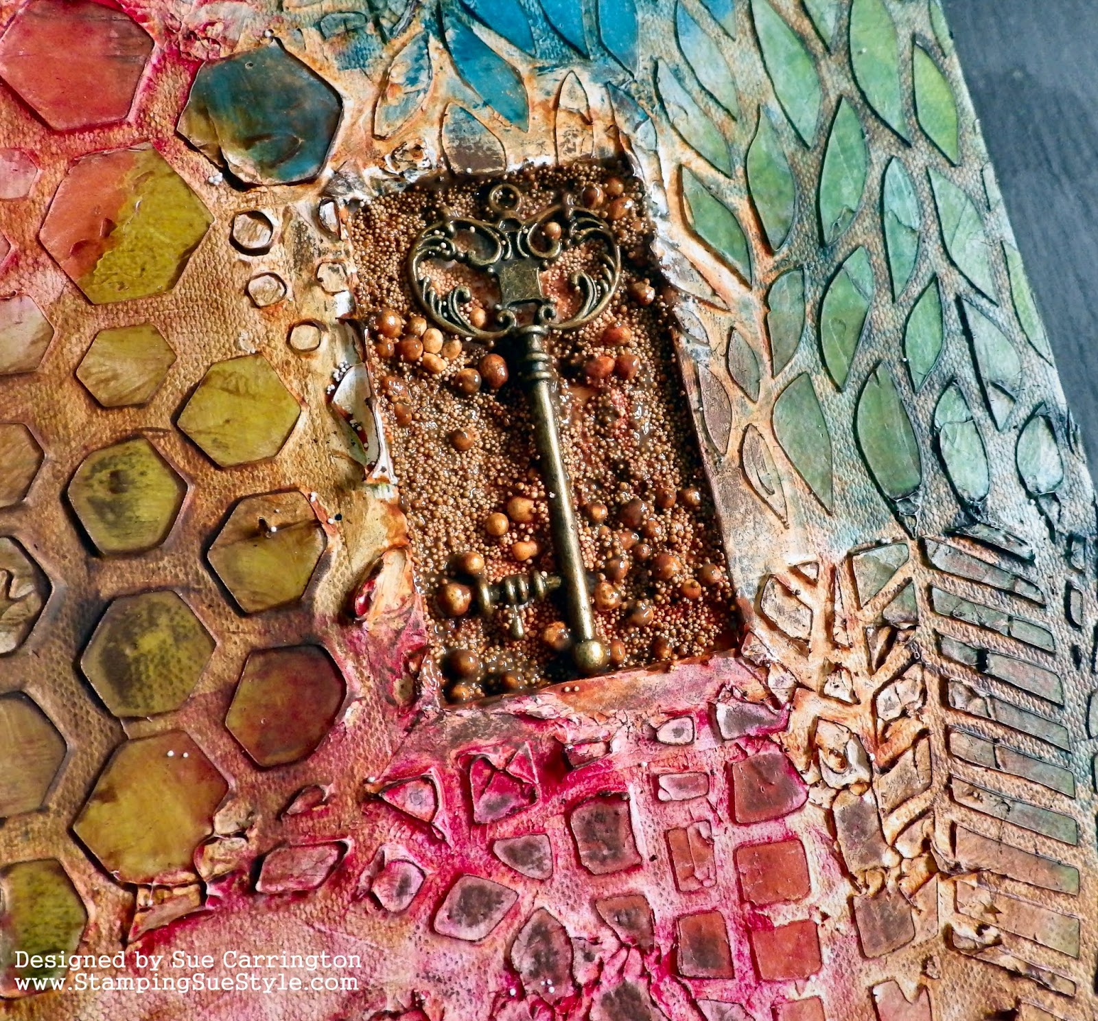 Stamps and Stencils : Glue, glaze and stencils