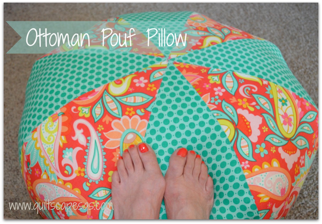 .Quiltscapes.: Ottoman Pouf Pillow!