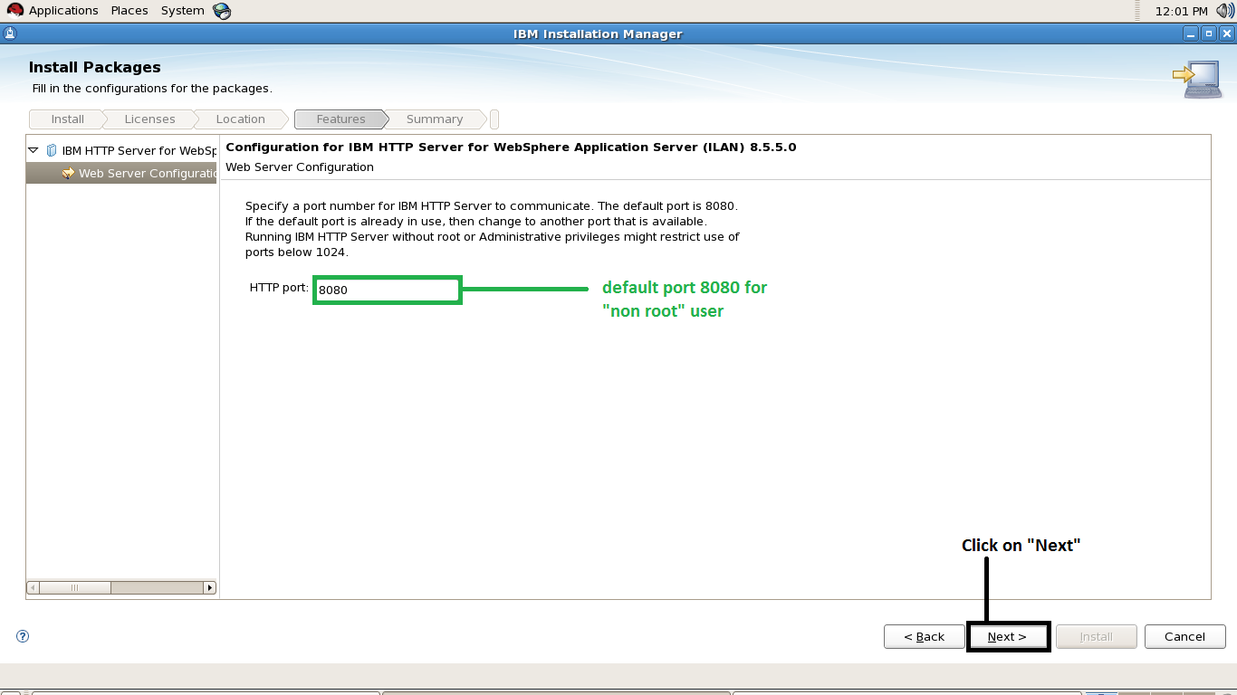 IBM WebSphere Application Server: IBM HTTP Server 8.5 installation steps on linux (WebSphere Jungle)