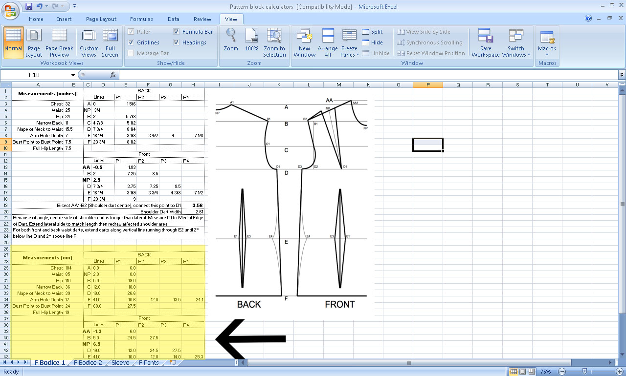 Grosgrain: Free Pattern Drafting Calculator for Your Measurements ...