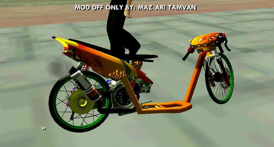 Mod motor Mio drag full gold dff+bonus bikes.ifp GTA SA | Mas Bagus Blog