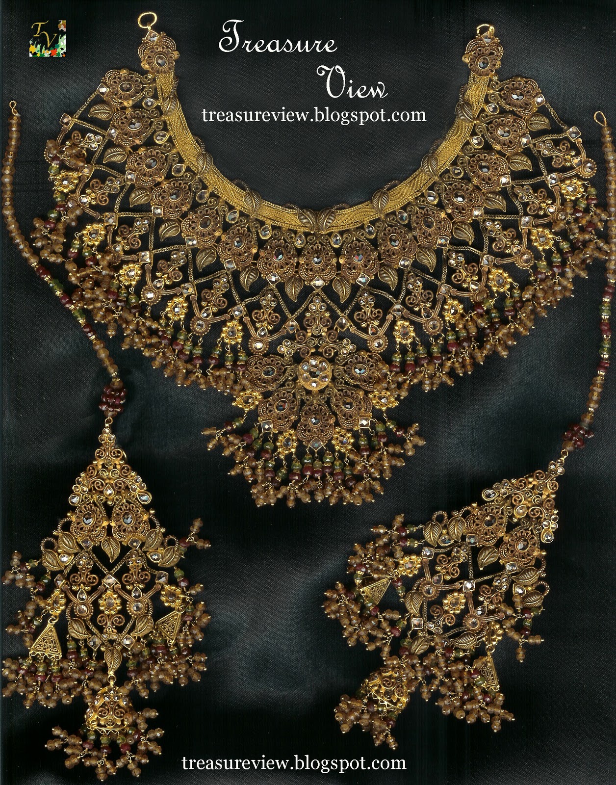 TREASURE VIEW: Bridal Gold set Indian Madrasi style with copper ...