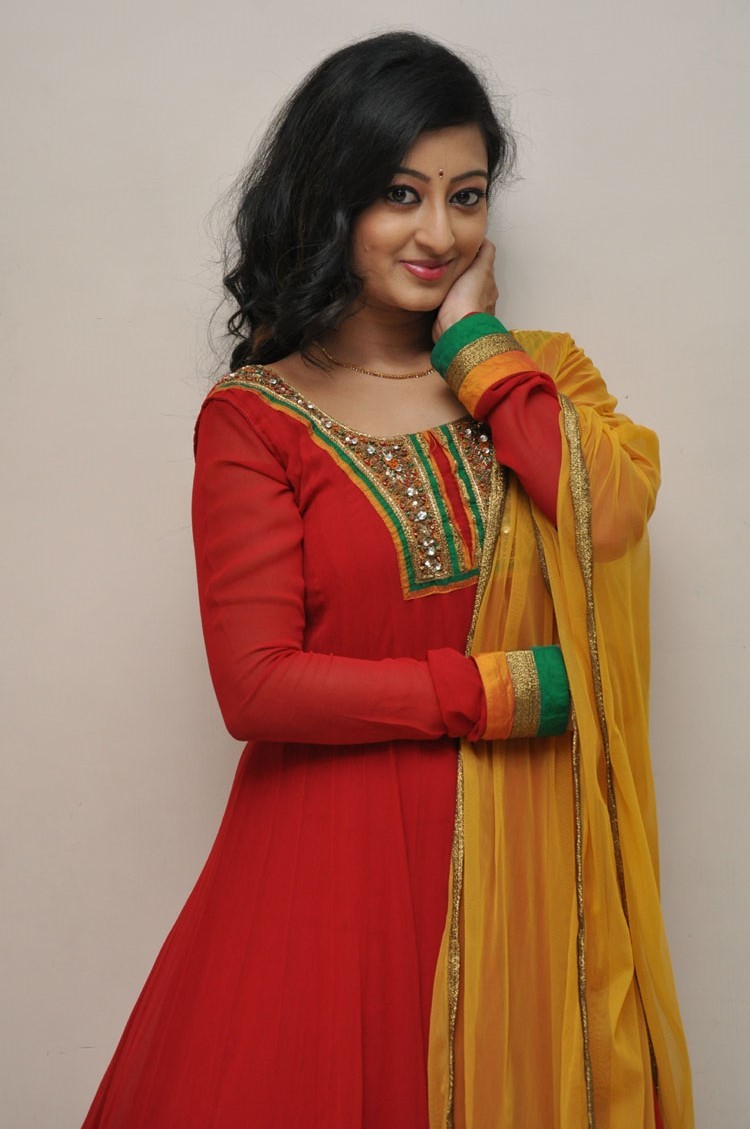 Tejaswini Latest Hot Tight Traditional Chudidaar in Red Colour - IMAGES