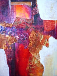 BARBARA VAN ROOYAN ABSTRACT ART: "Incandescent Canyon" Original ...