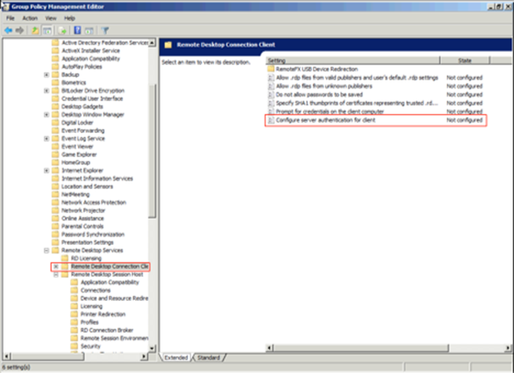 Configuring Network Level Authentication for RDP