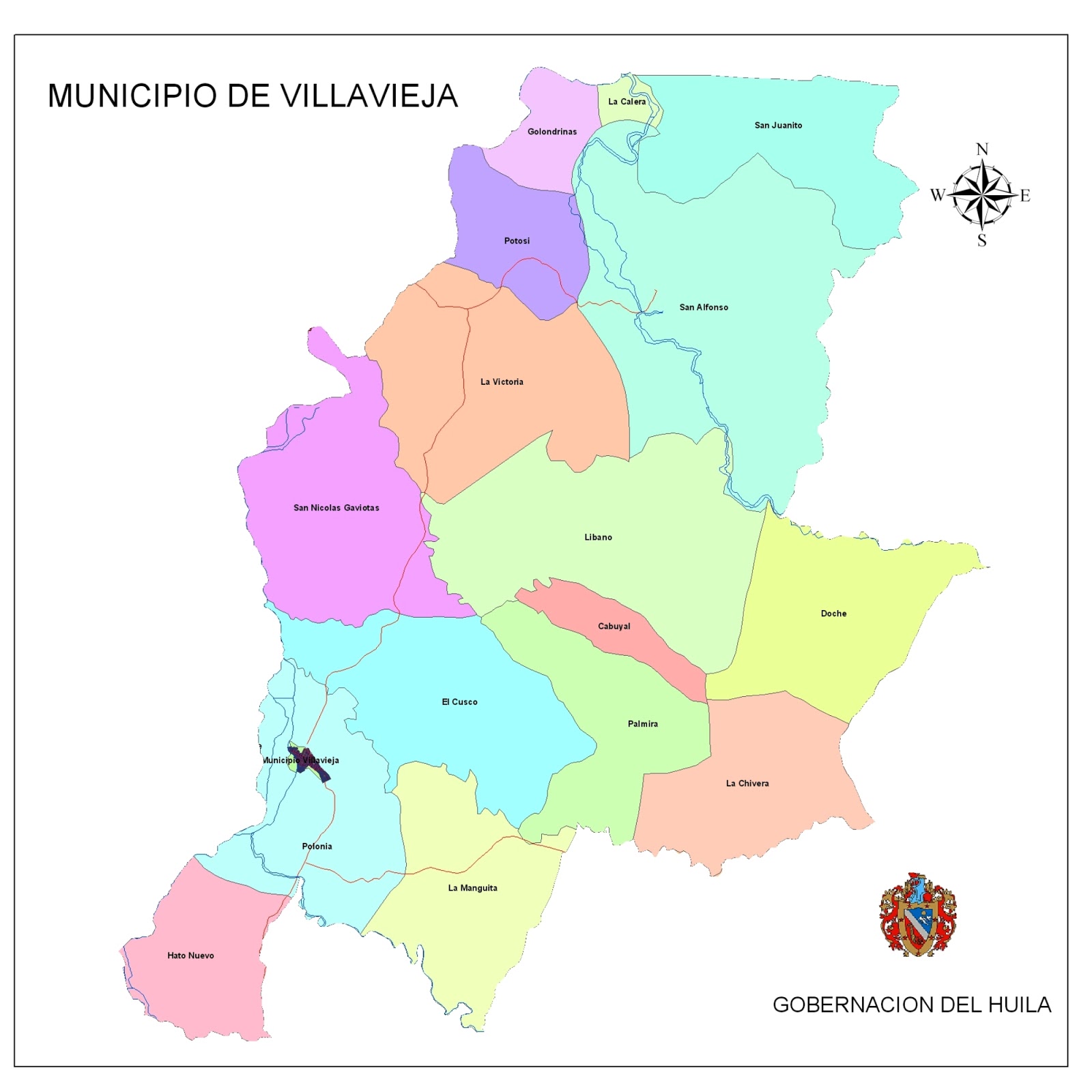 Noticias, Arte, Cultura y Turismo: TODOS LOS MAPAS MUNICIPIOS DEL HUILA
