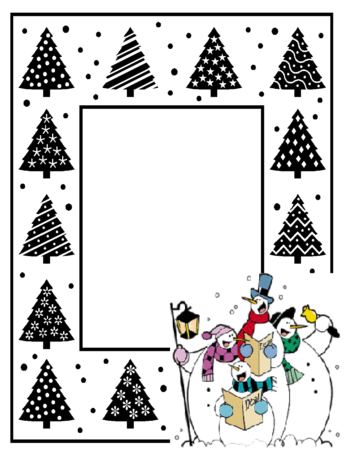 Snowman Borders,Frames And Backdrops