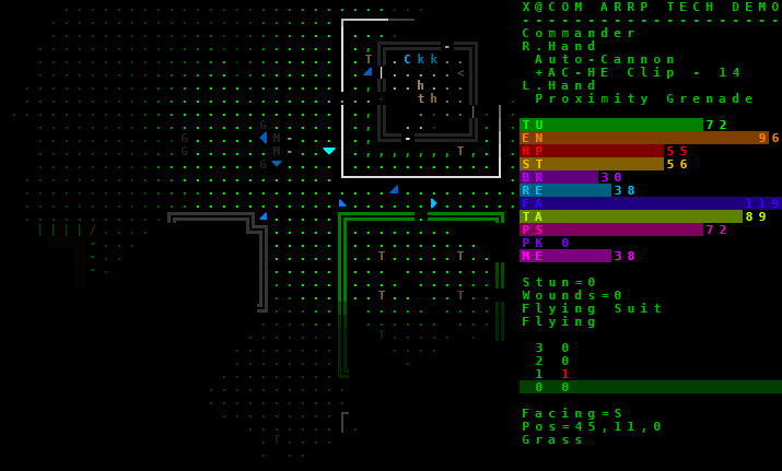 X-COM + ASCII = X@COM (roguelike font/interface mockups)