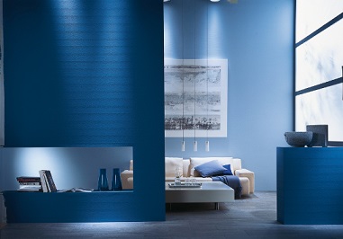 Sala en color azul - Decoración de salas con estilo