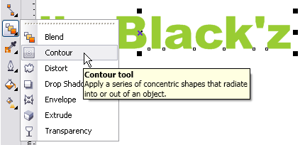Memberi Efek Contour pada Text di CorelDRAW | Belajar CorelDRAW