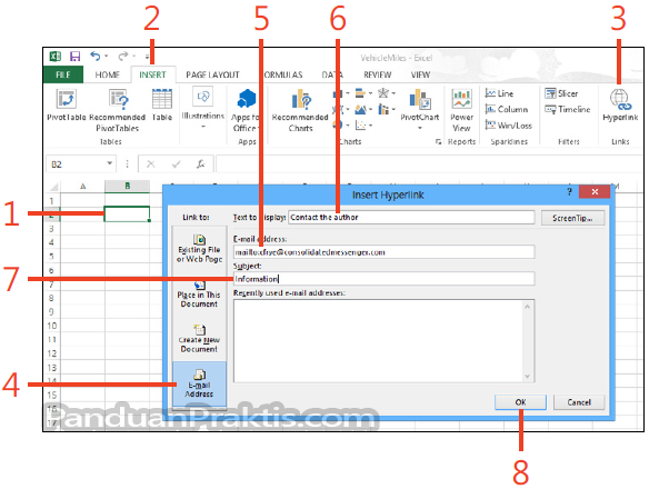 Guru Aleman: Cara Membuat Hyperlink Ke Halaman Web Dan Email Di Excel 2013