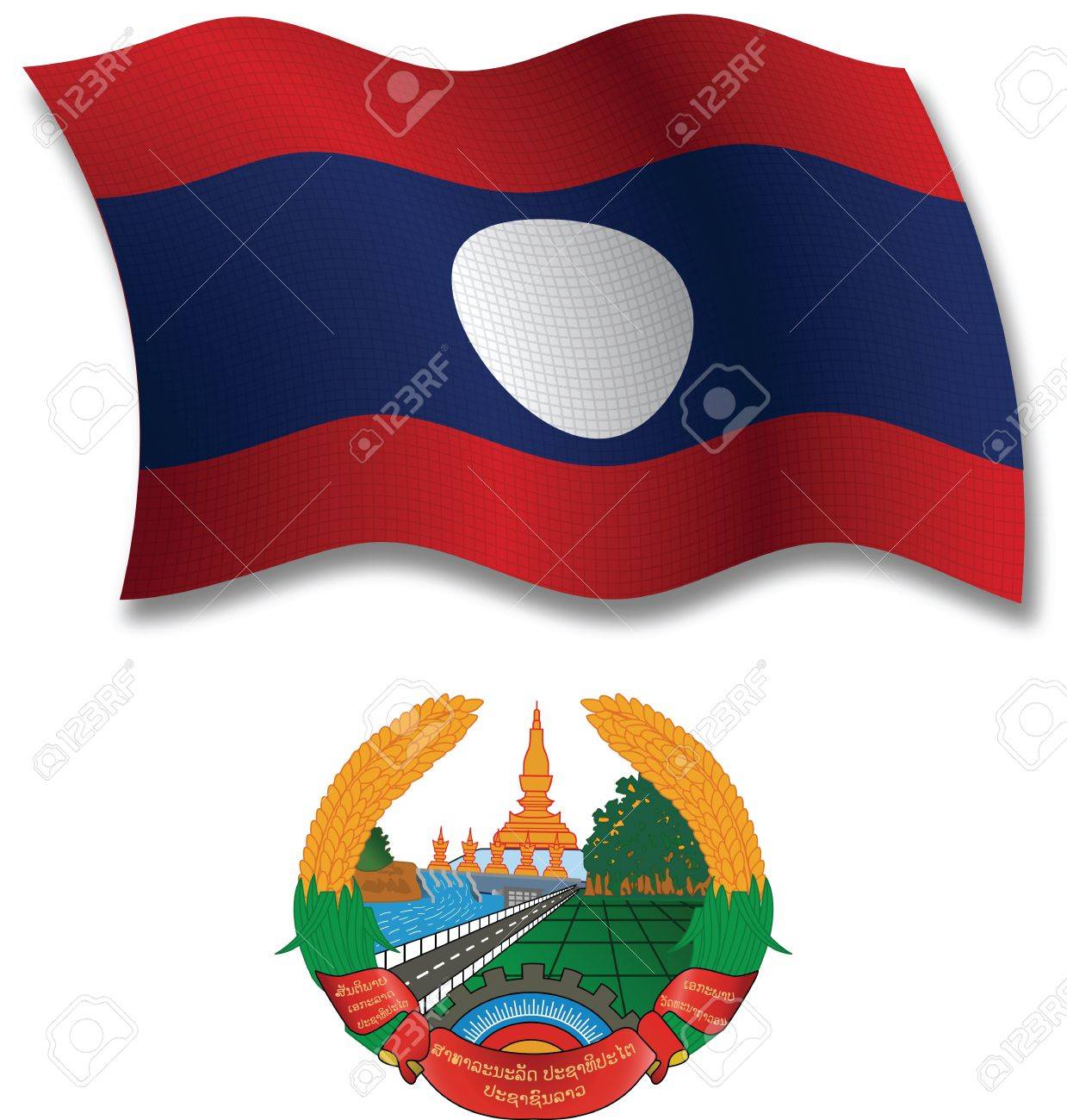 Heraldry,Art & Life: LAOS - ART with National Symbols