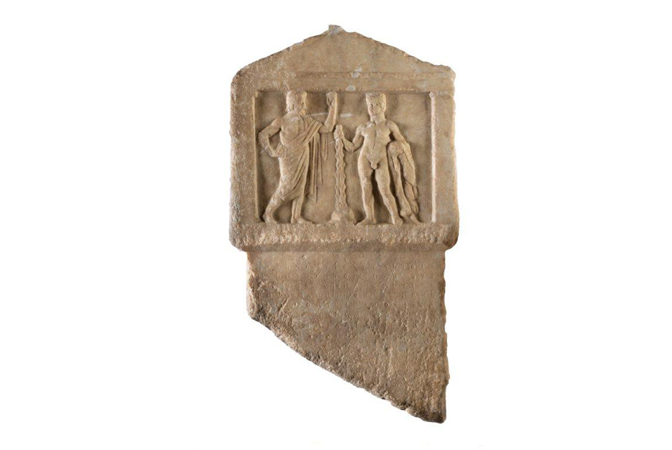 Greek relief from the National Archaeological Museum in Athens goes on ...