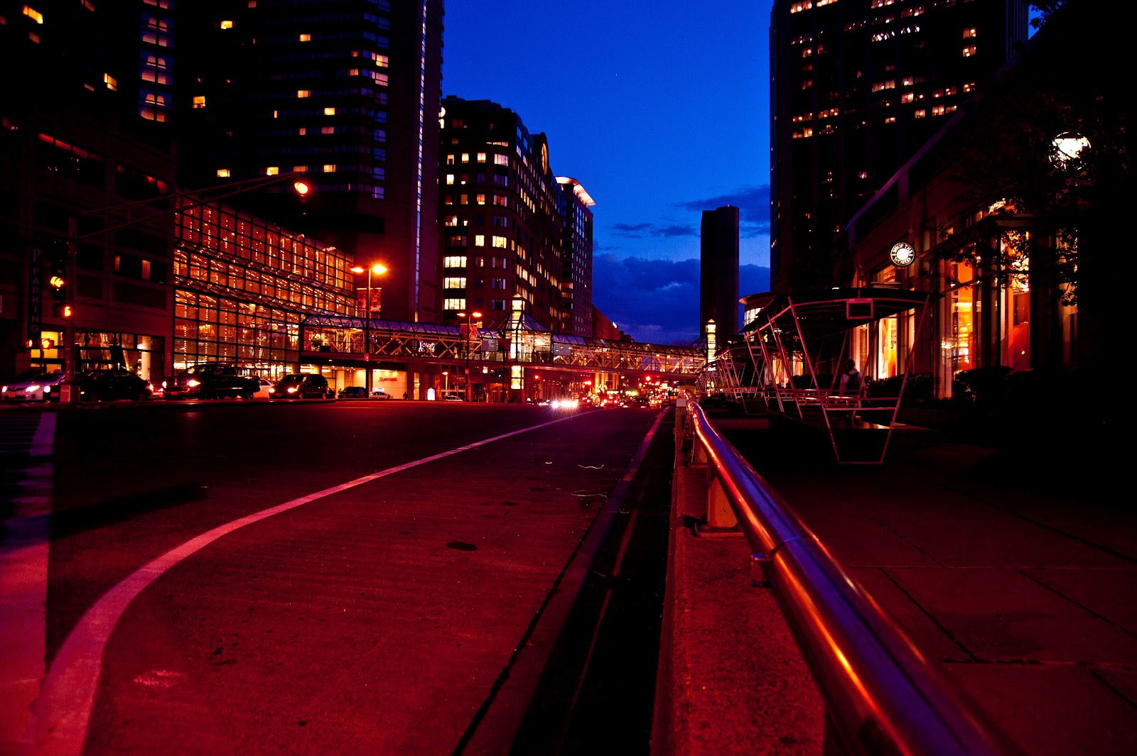 Shot of the Day: Red Streets at Night--Boston Copley Center