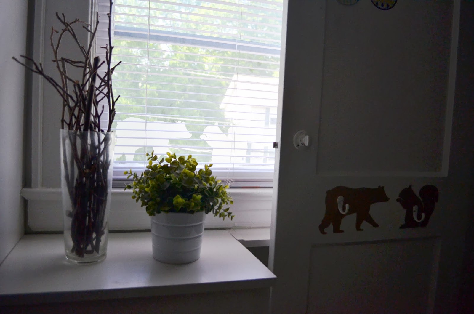 In the Little Yellow House: Woodland Animal Window Silhouettes