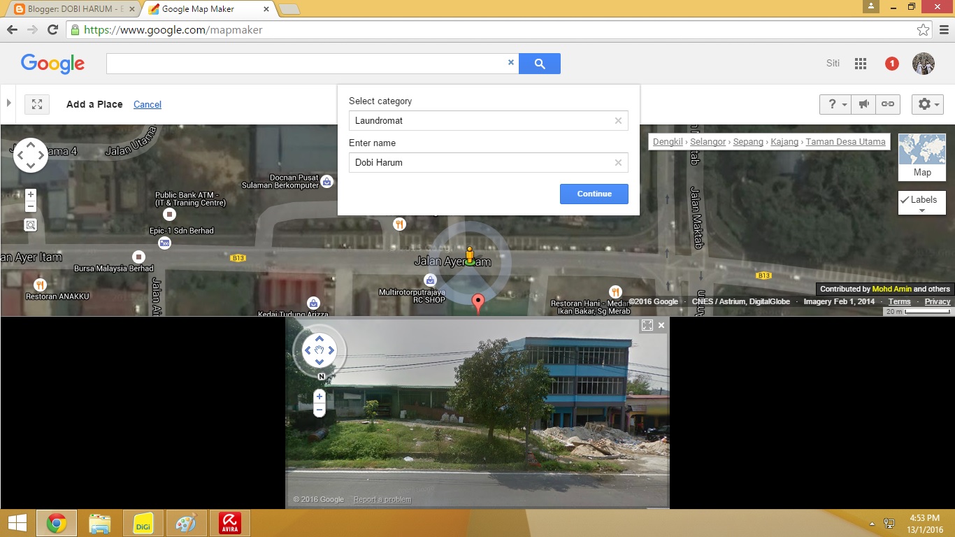 DOBI HARUM: Cara Letak Lokasi Premis / Kedai dalam Google Map