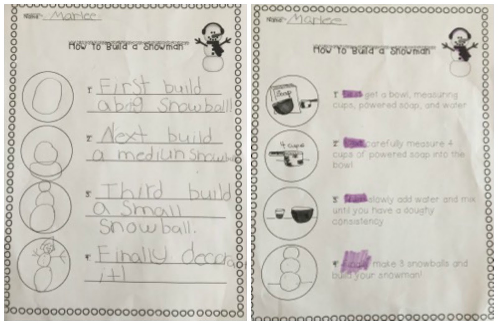 First Grade Lyons' Den: Do You Want to Build a Snowman?