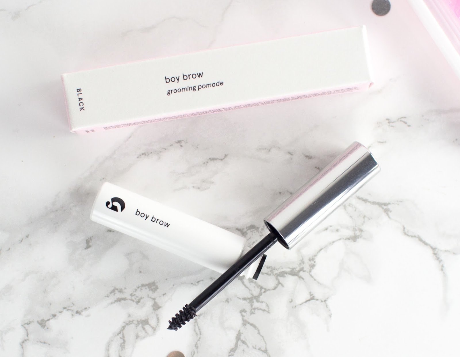 Glossier Boy Brow in Black - Review and Before/After - Portrait of Mai