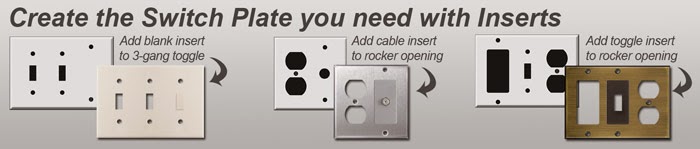 Kyle Switch Plates: Create Any Configuration Switch Plate with Inserts
