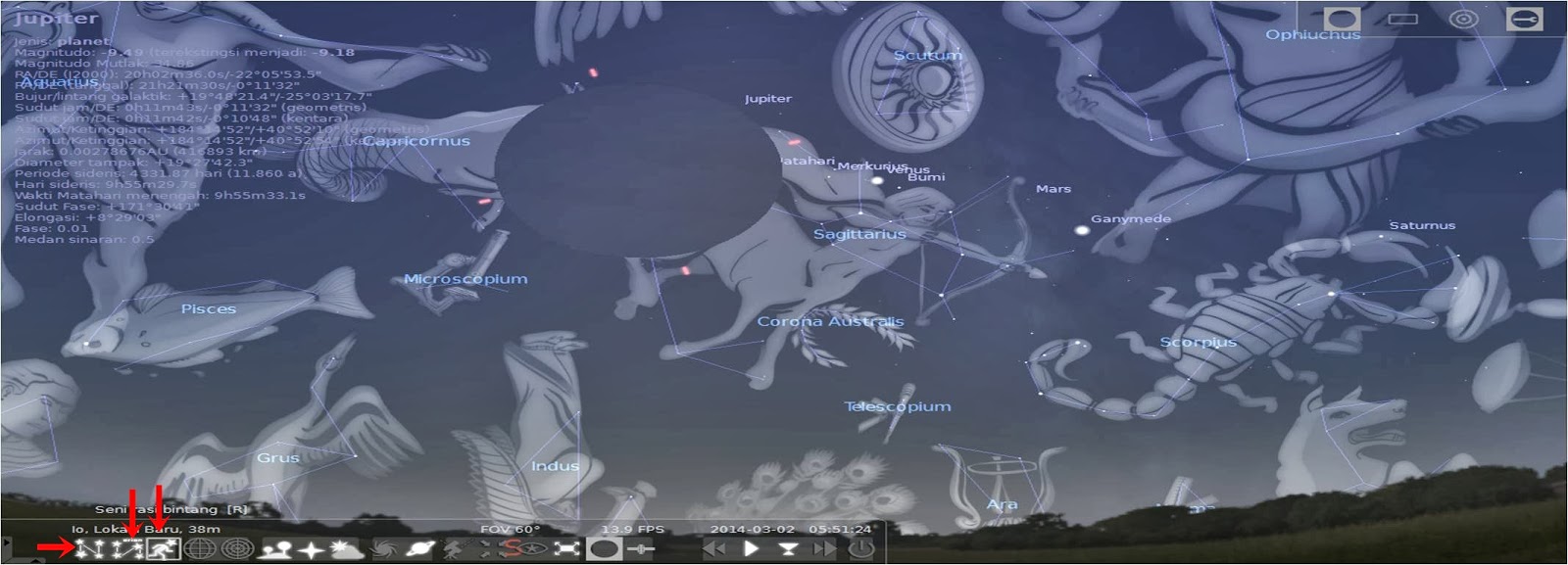 Tutorial Operating Stellarium | Everything's here~