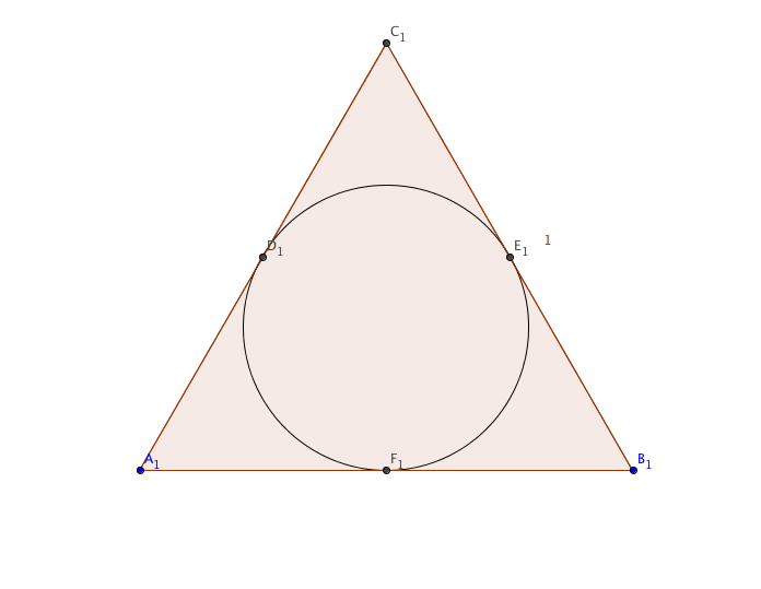 NÚMEROS ELEGANTES: Círculo inscrito en triángulo equilátero