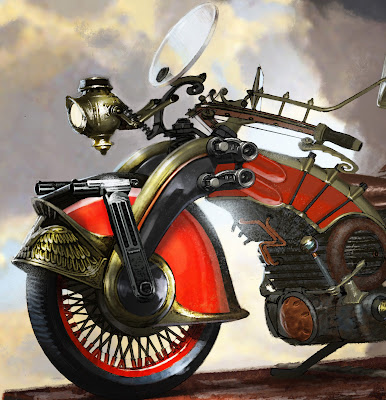 Mowrer Art Steampunk Frankenstein and more: New Steampunk Motorcycle