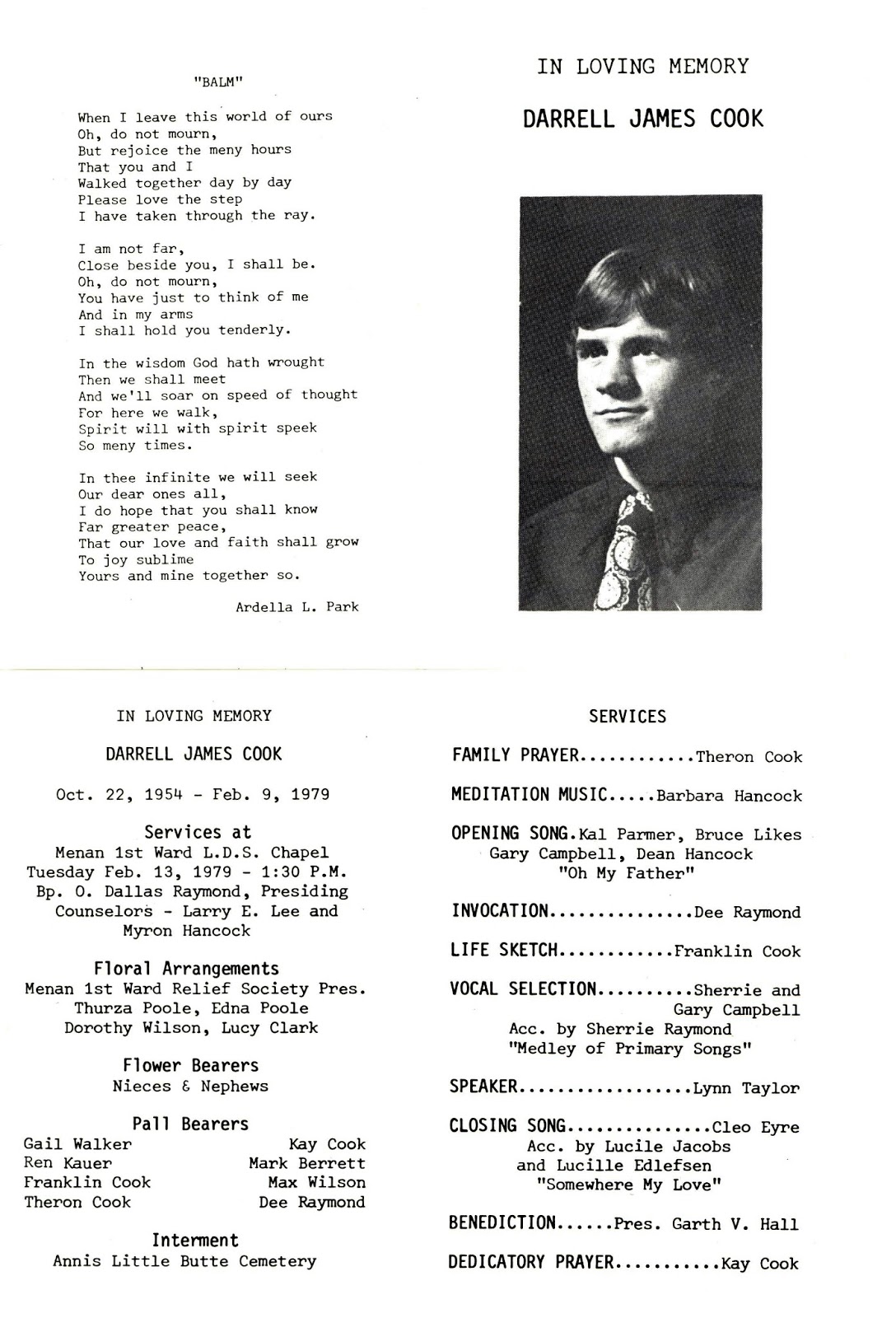 Cook Family History: Darrell James Cook-Journal Part 5