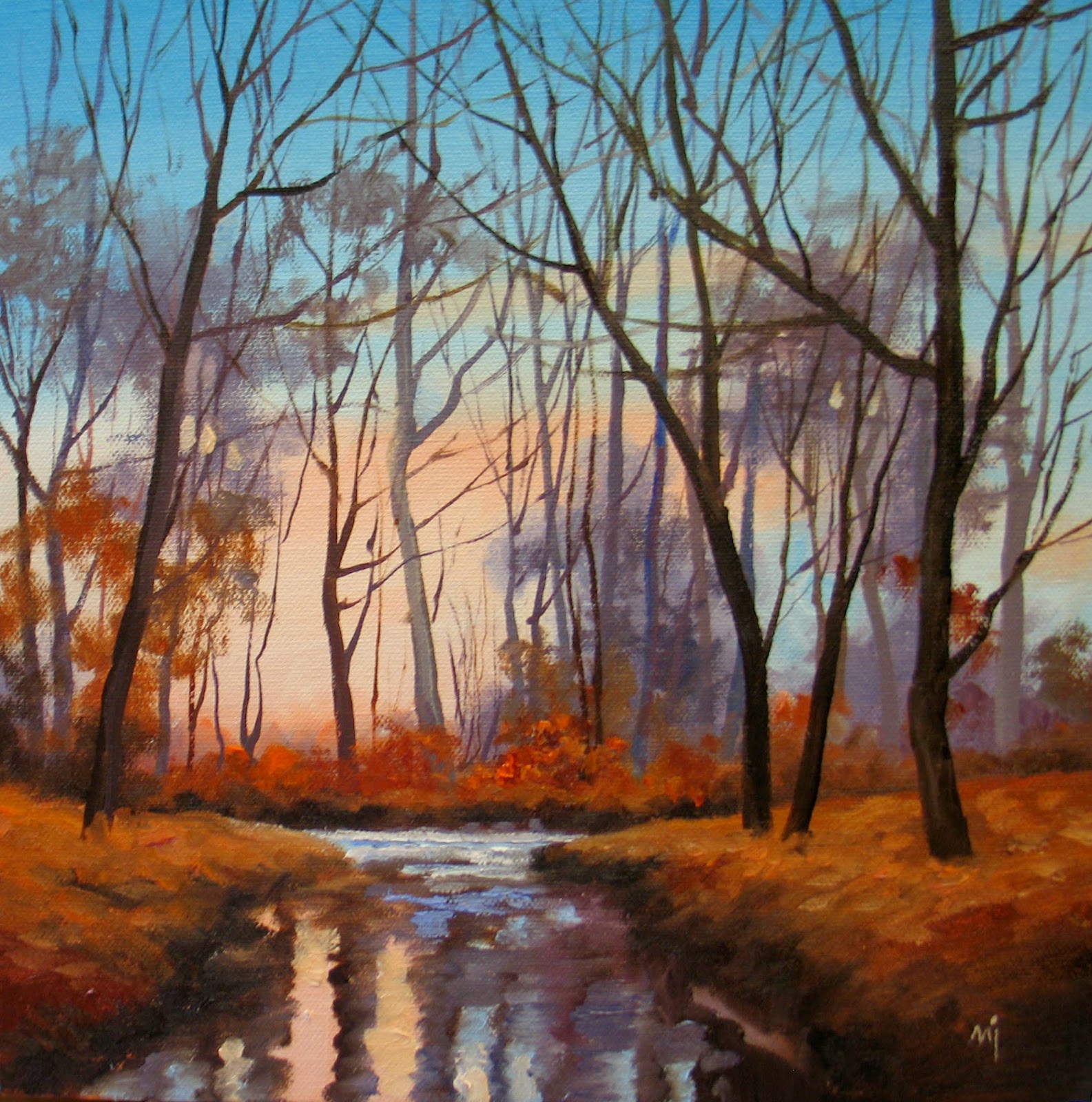 Nel's Everyday Painting: November Sundown - SOLD