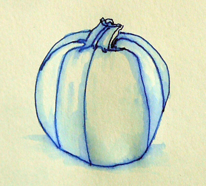 A Pen and a Water Brush: Pumpkin Tutorial