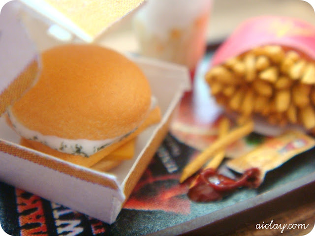 AiClay - a Haven of Miniature Food: My new shop (and fish burger again.)