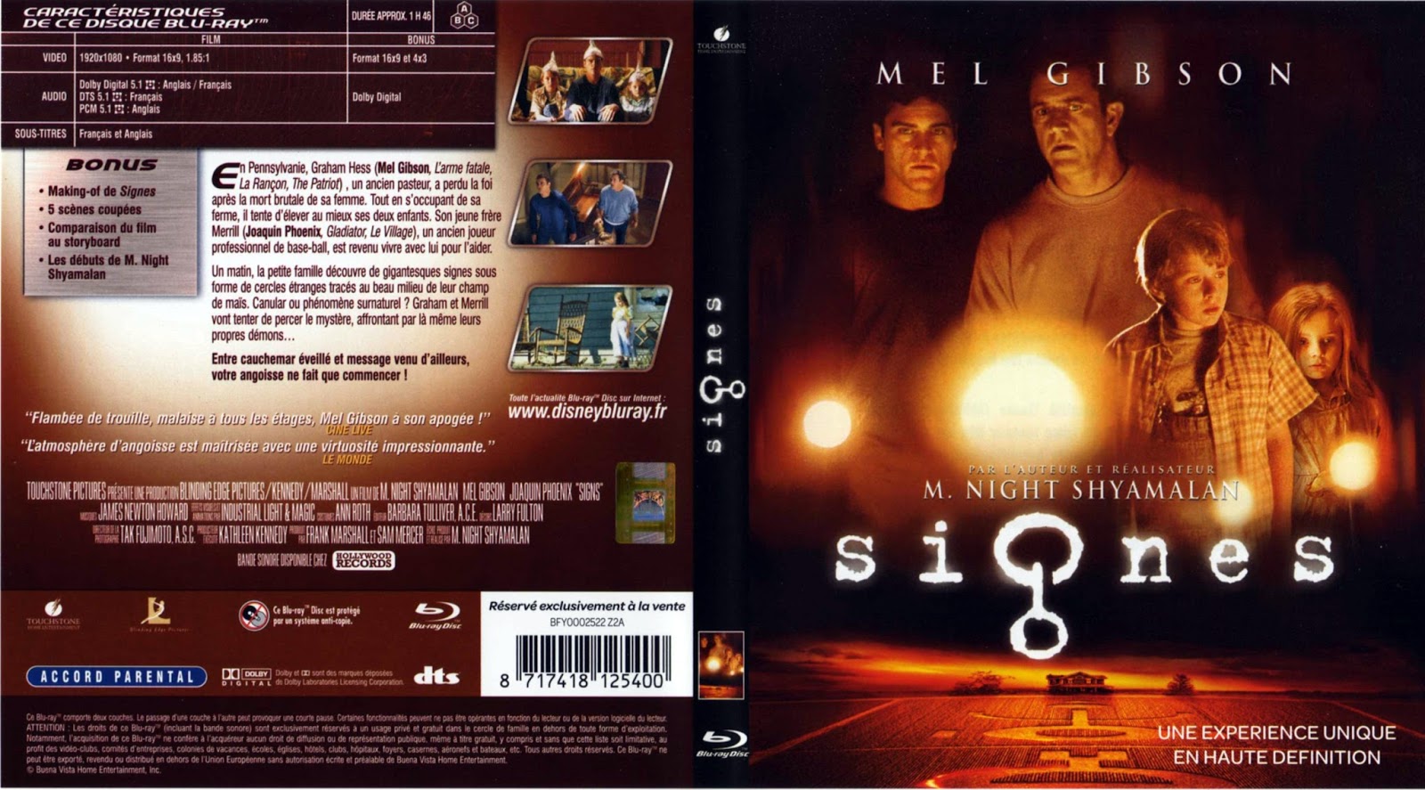 BLU-RAY JAQUETTES BLU-RAY: Signes