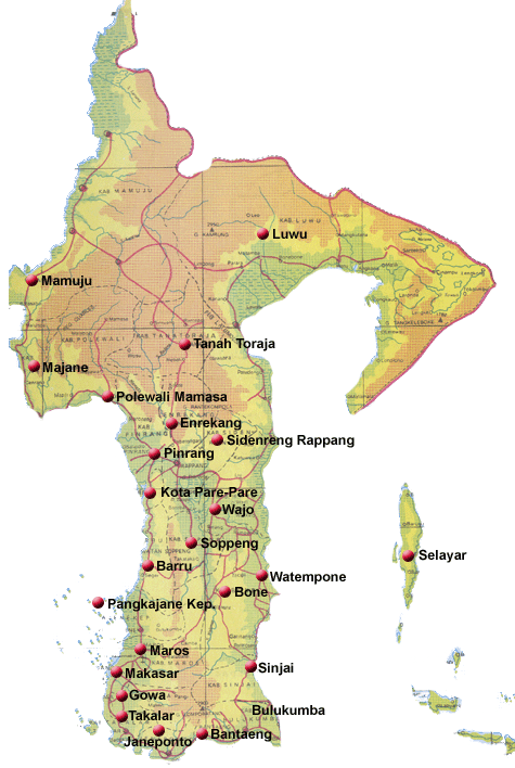 Peta: Sulawesi Selatan
