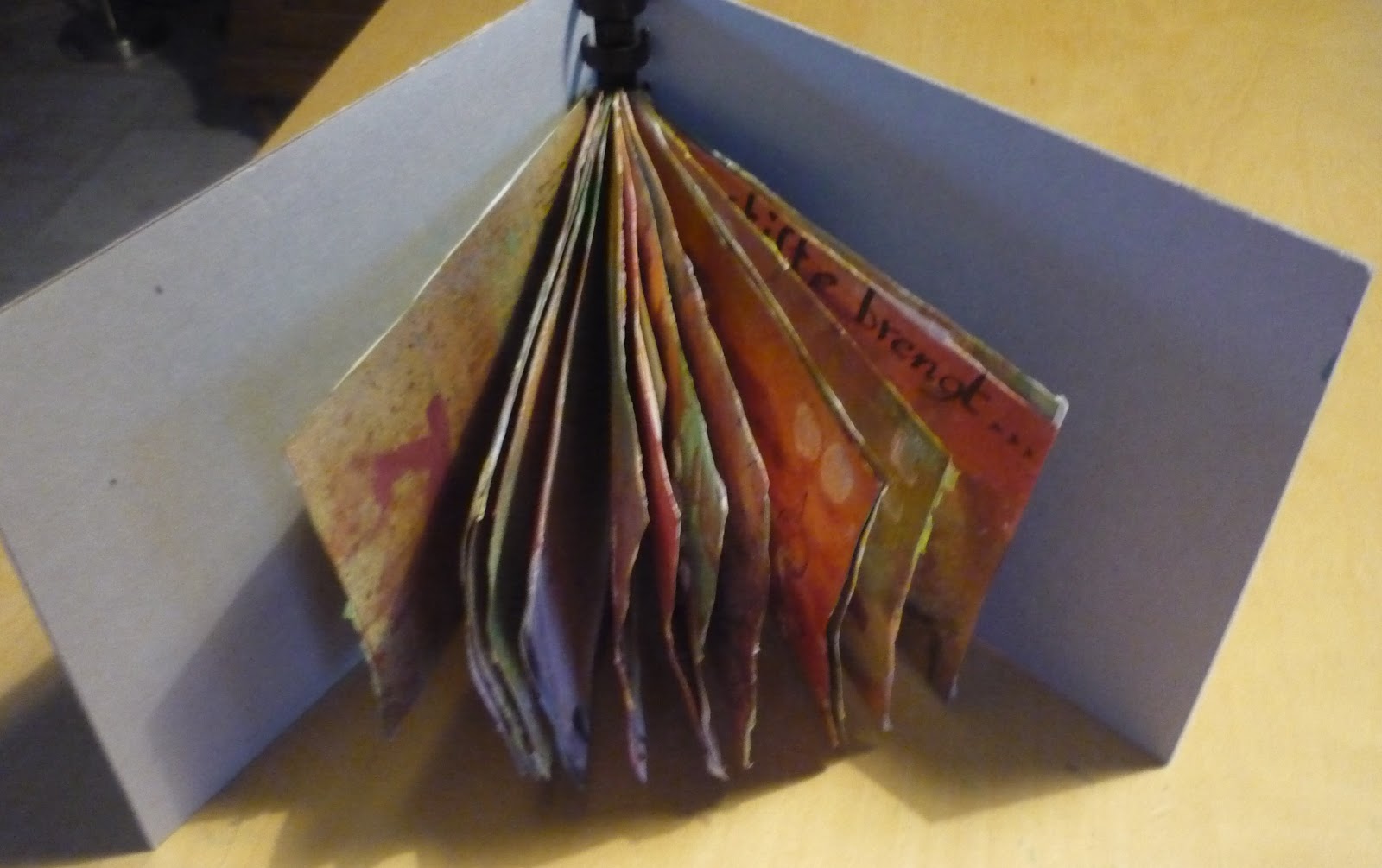 Aglaia - Atelier : inbinden van het kleine dagboekje - art journal