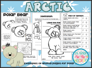 1st Grade Hip Hip Hooray!: Arctic Animals...Informational Text, Crafts ...