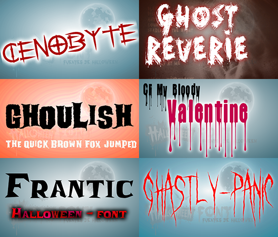 Fuentes de Halloween 2018 - Terror Font | Vector Clipart