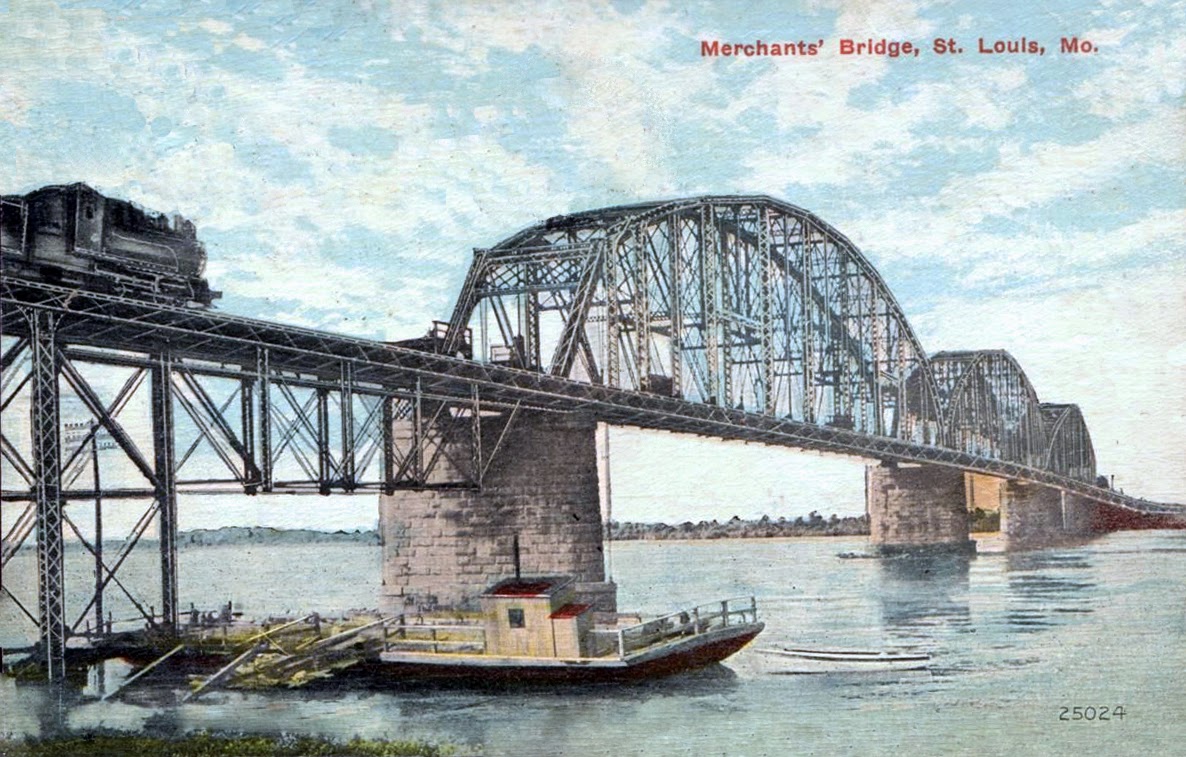 transpress nz: Merchants Bridge, St Louis, Missouri, circa 1910